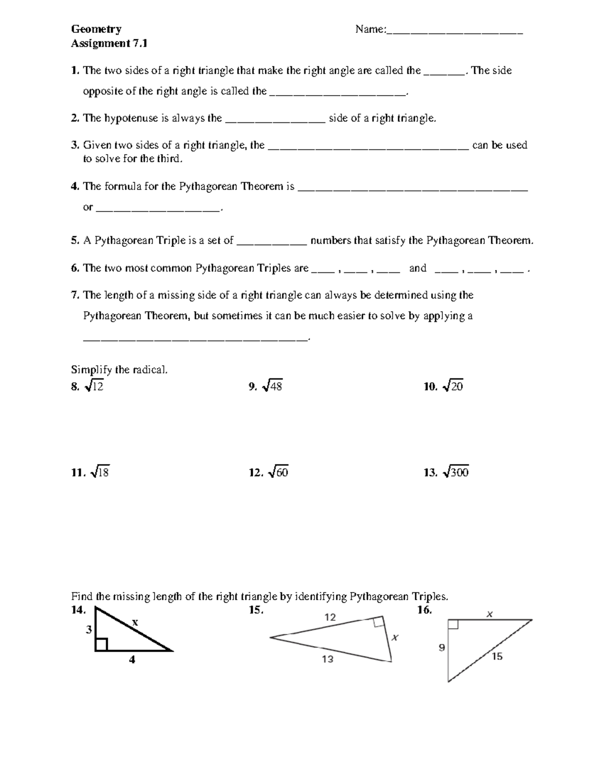 Geometry+Assignment+7 - Geometry Name ...
