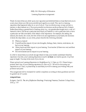 Response to Socrates assignment - Response to Socrates PHIL 306 ...