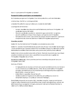 Revision Immigration - Fiche révision - Migration: Migrant ...