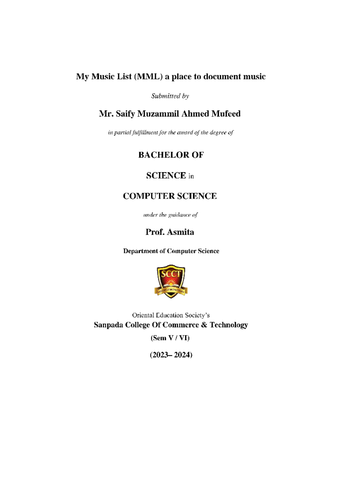 My Music List - Software Engineering - Studocu