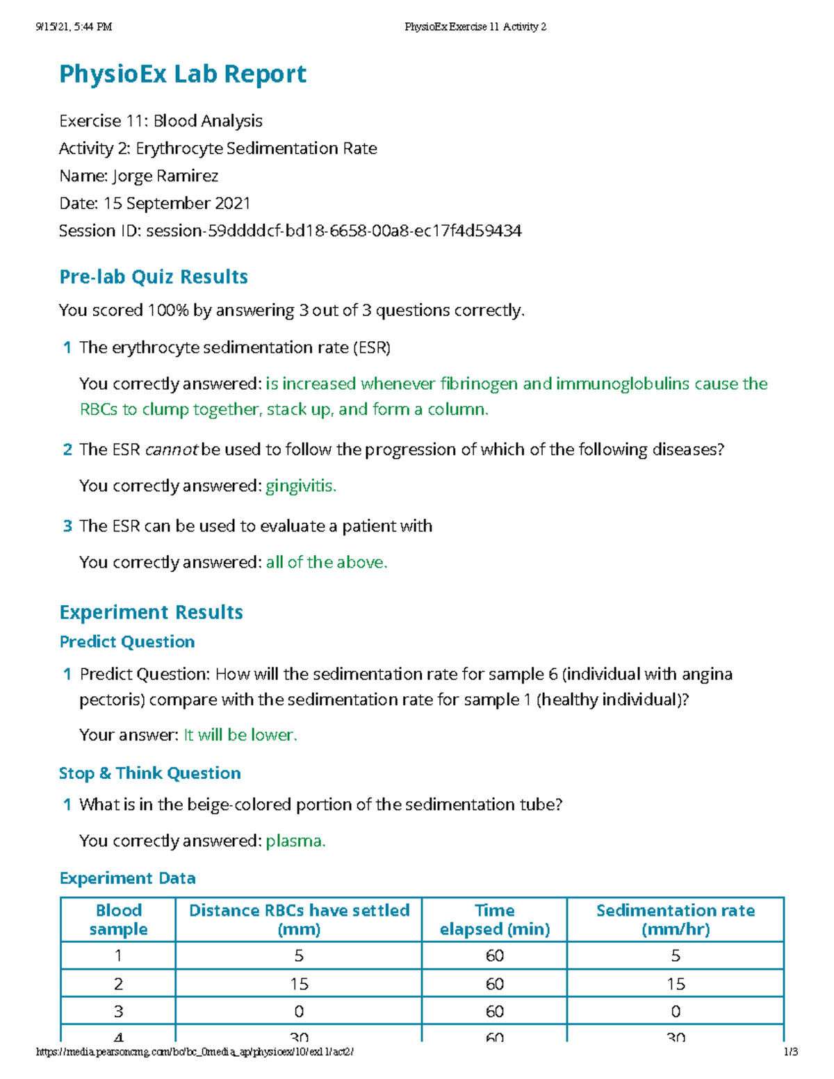Physio Ex Exercise 11 Activity 2 Pearsoncmg Bc Bc 0media Ap Physioex