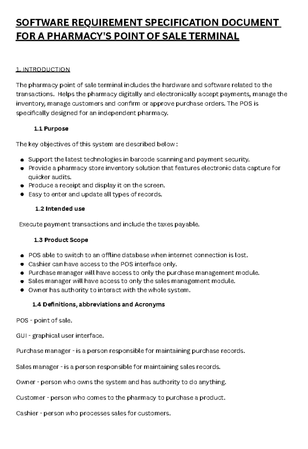 Software Requirement Specification Document - SOFTWARE REQUIREMENT ...