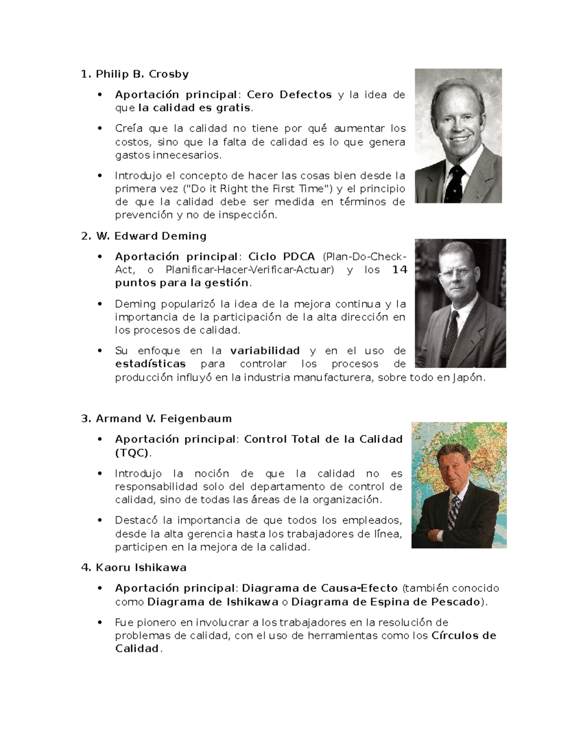 Aportaciones Calidad - 1. Philip B. Crosby Aportación principal: Cero ...