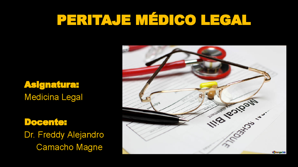 2. Peritaje Médico Legal - PERITAJE MÉDICO LEGAL Asignatura: Medicina ...