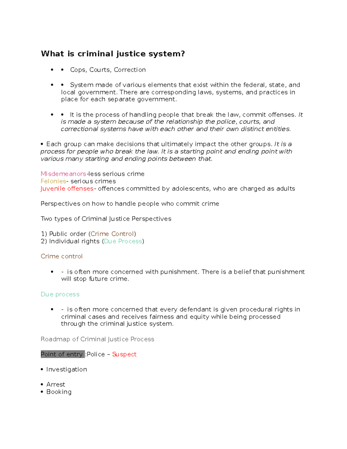 What is criminal justice system - There are corresponding laws, systems ...