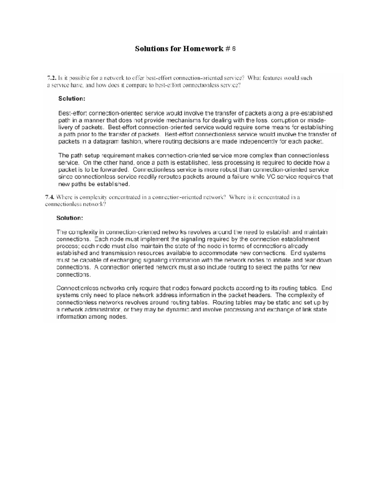 Sol8 Solution For Multiple Problems Solutions For Homework 6