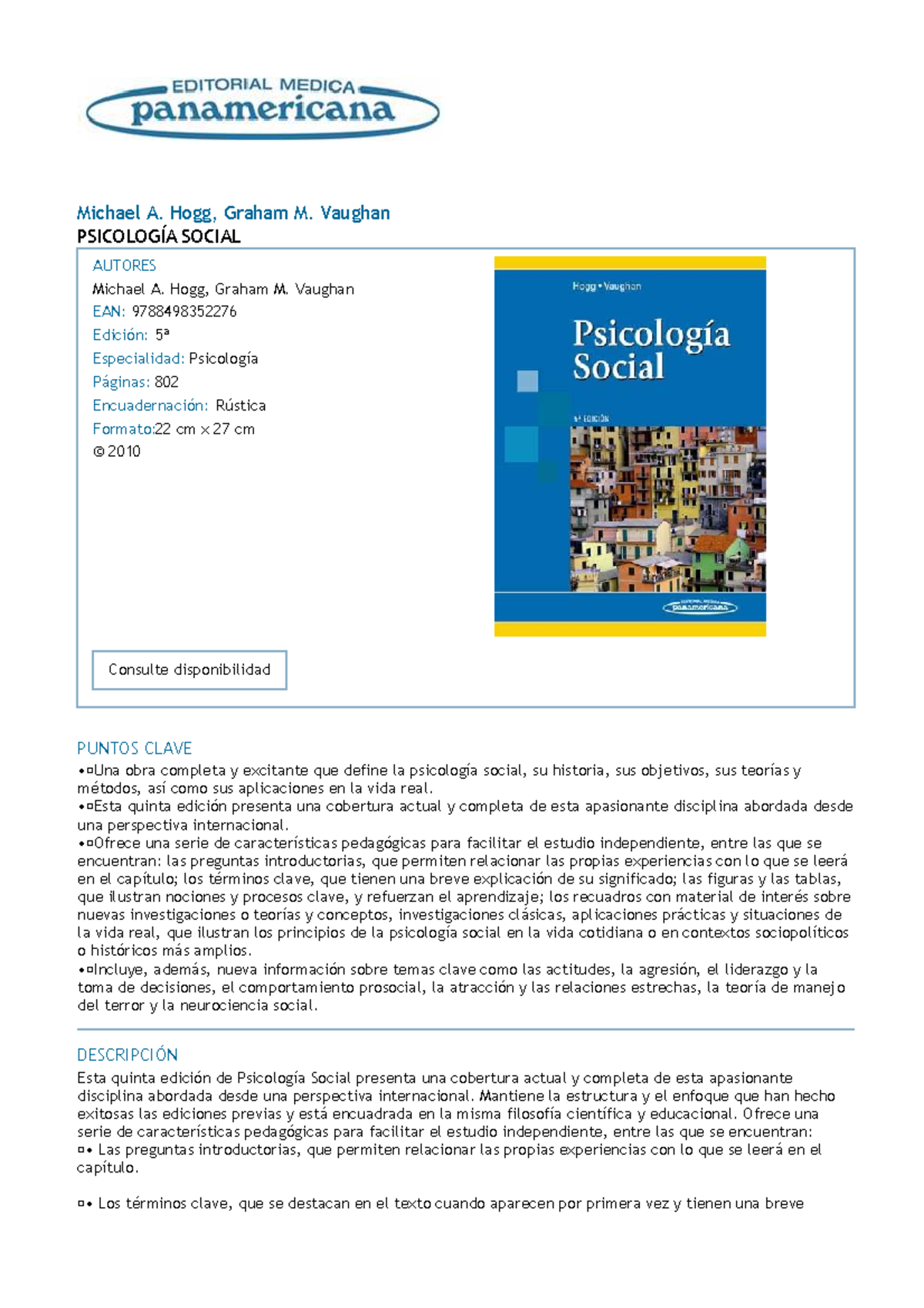 Psicologia Social - Buena data - Michael A. Hogg, Graham M. Vaughan ...