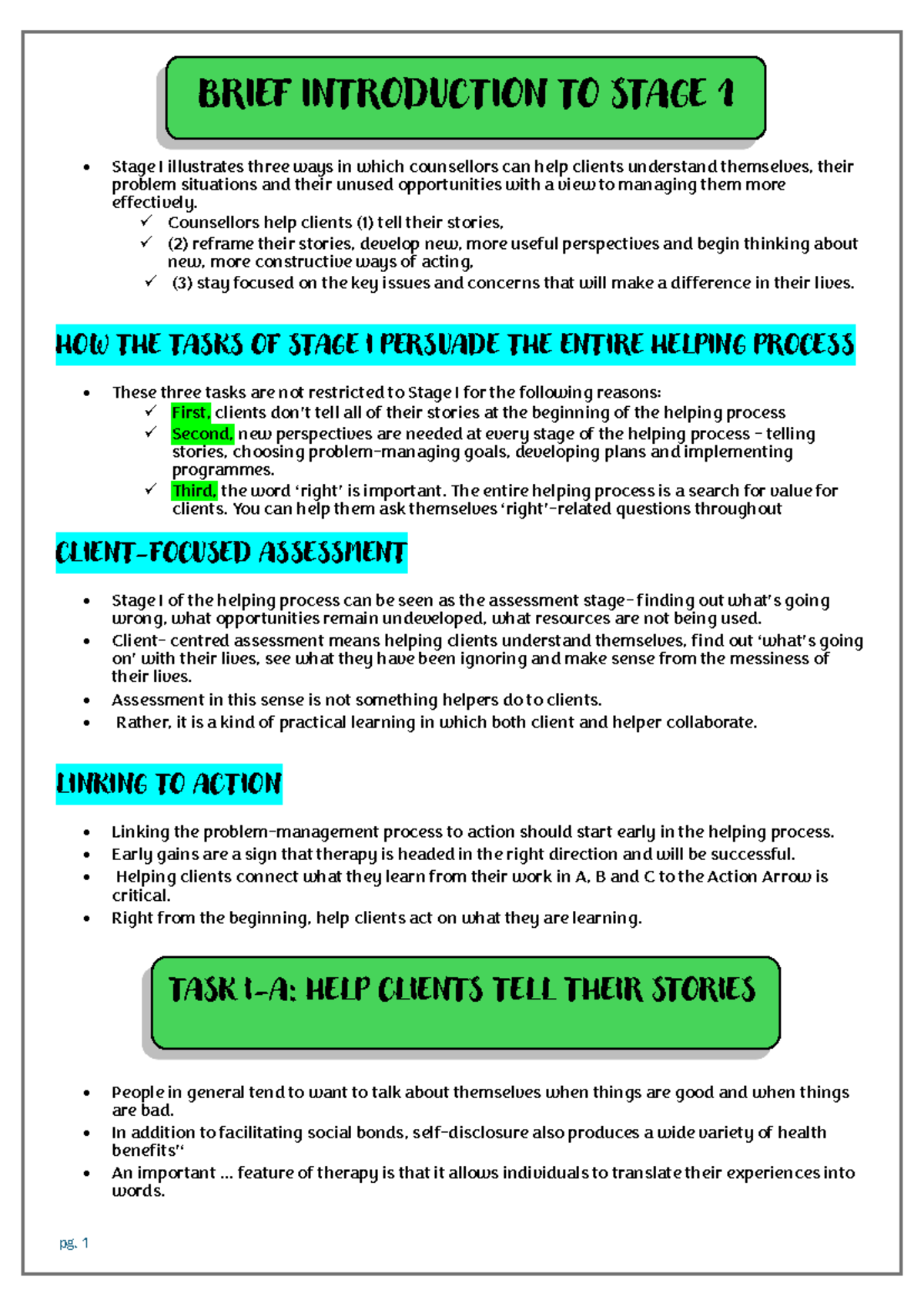 PSYC 321 SU3 - Summary Basic Counselling And Ethical Conduct / Basiese ...