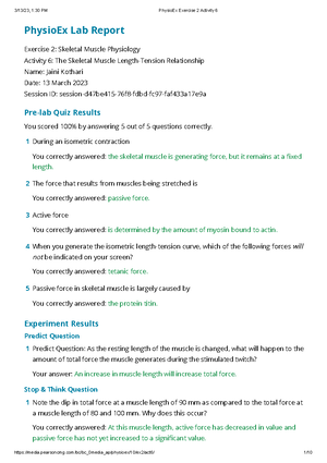 Lab 5 Endocrine human physiology lab report - 1 Human Physiology Lab ...