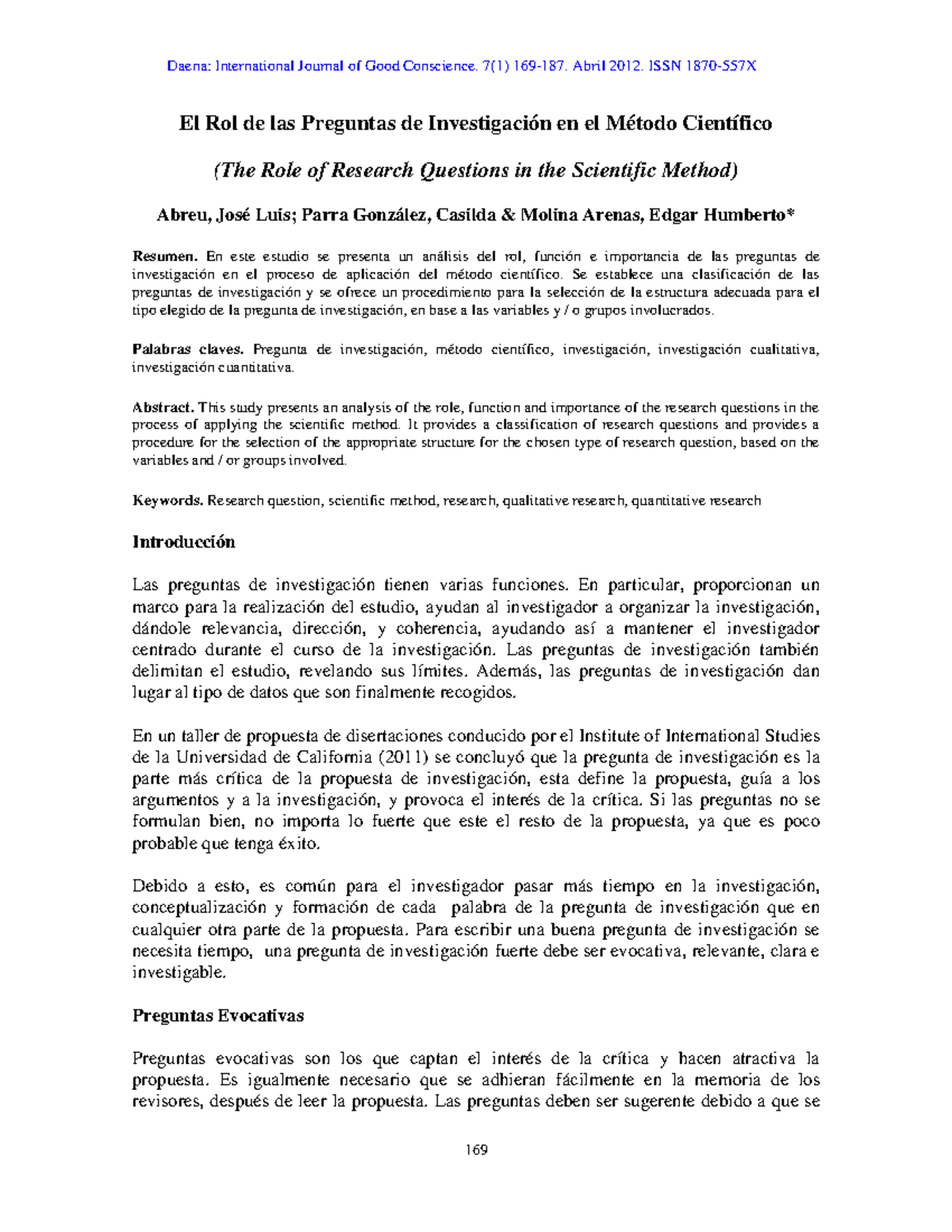 El rol de las preguntas de investigaci n en el m todo cient fico - El ...