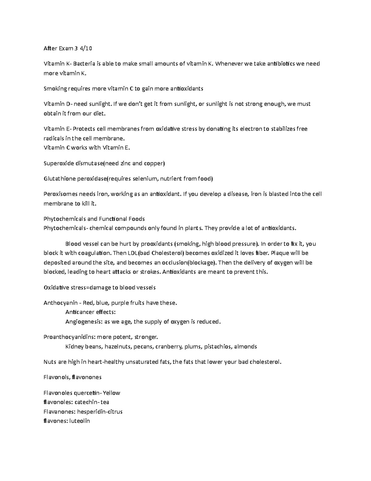 Food Science Notes - After Exam 3 4/ Vitamin K- Bacteria is able to ...