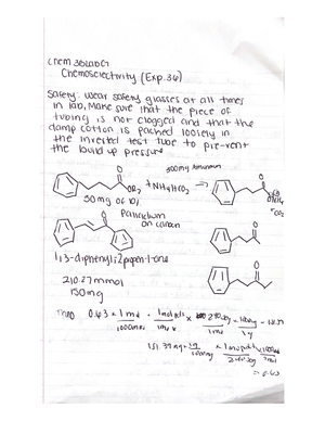 Reaction Table Example - CHEM 3BL - Studocu