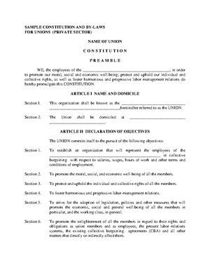 Sample Constitution and Bylaws 2014 - Sample Constitution and By-Laws A constitution and by-laws ...