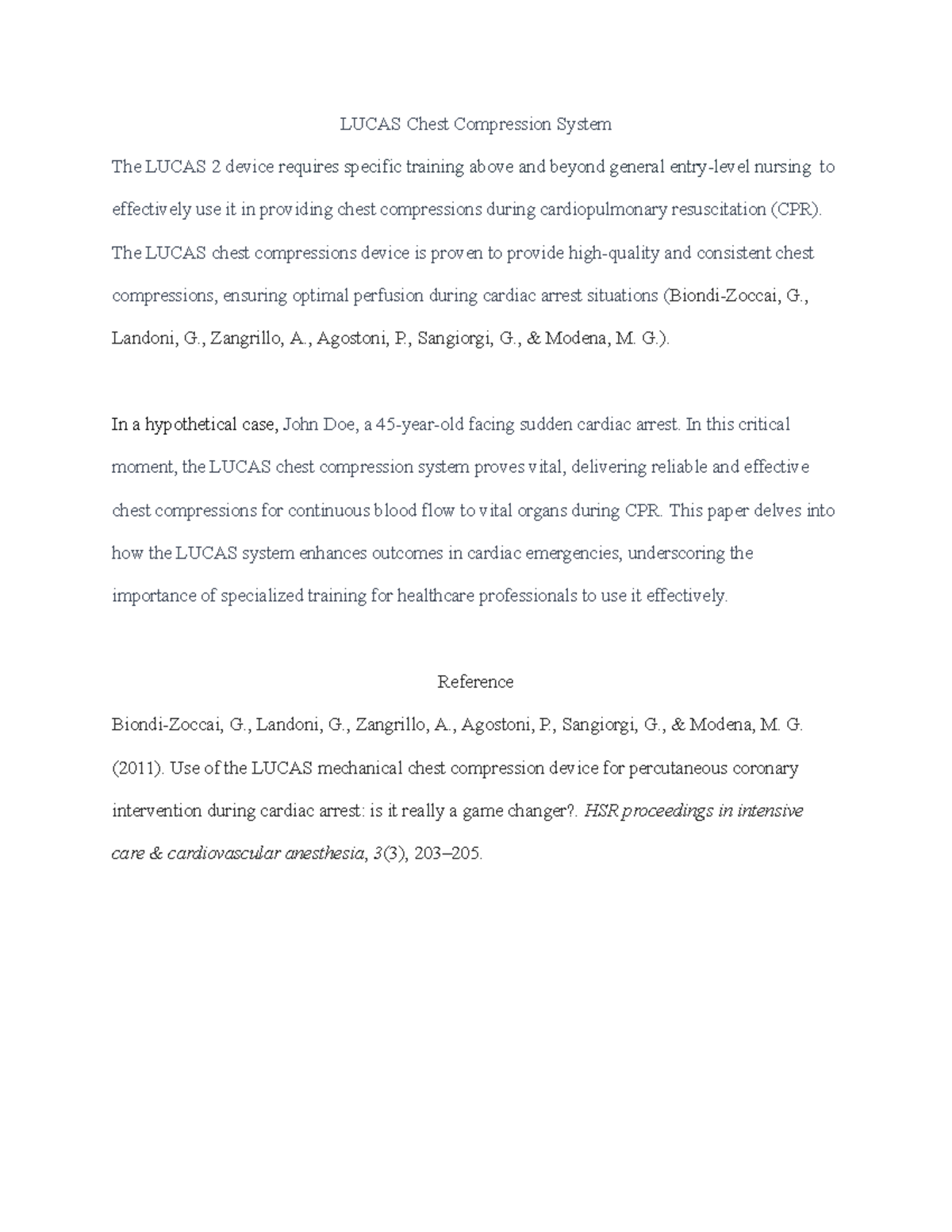 Lucas Chest Compression System - LUCAS Chest Compression System The ...