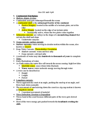 Geologic time - notes - Geologic time is divided into several intervals ...