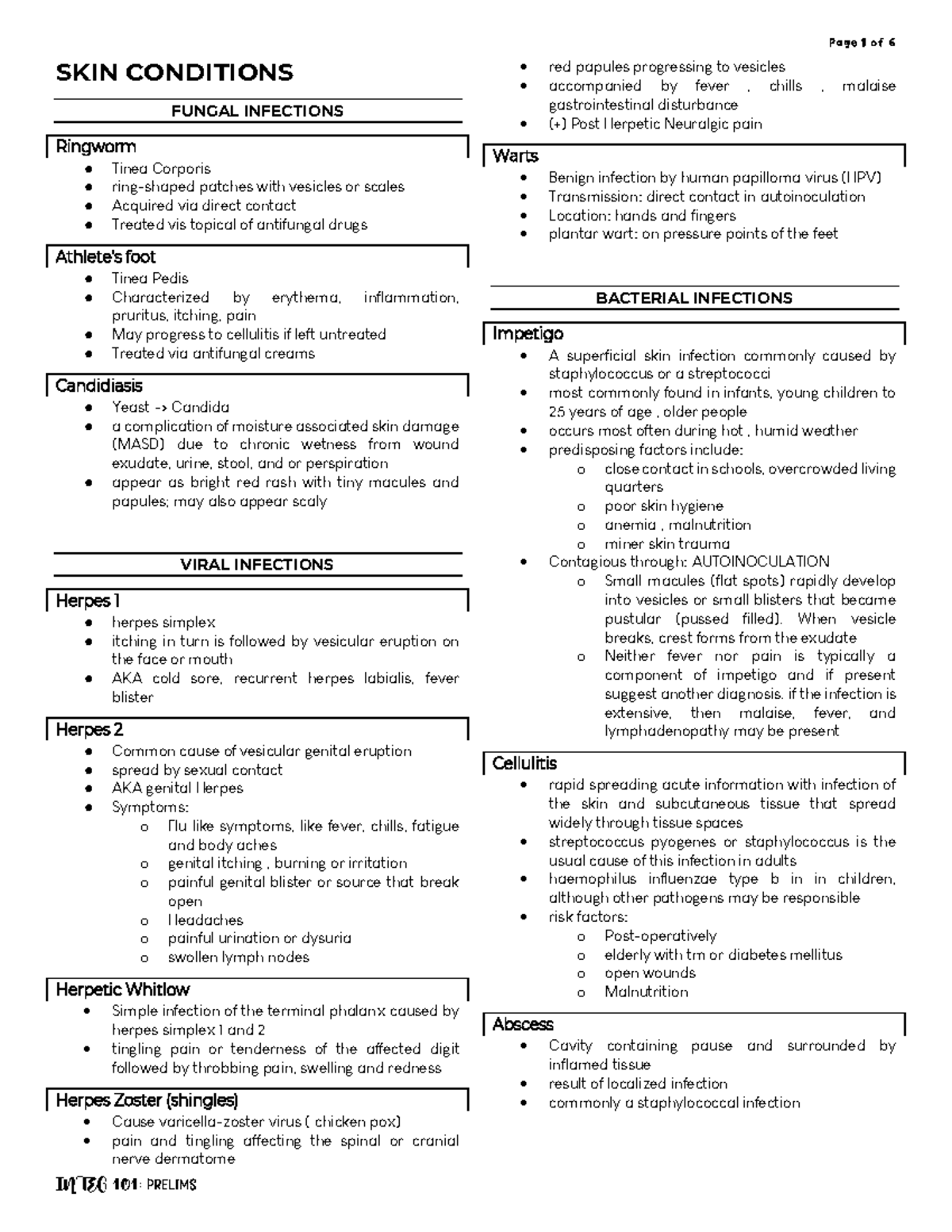 Integ-prelims - SKIN CONDITIONS FUNGAL INFECTIONS Ringworm Tinea ...