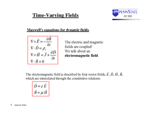 EE 330 Mini Project SP19 - EE 330 Engineering Electromagnetics, Spring ...