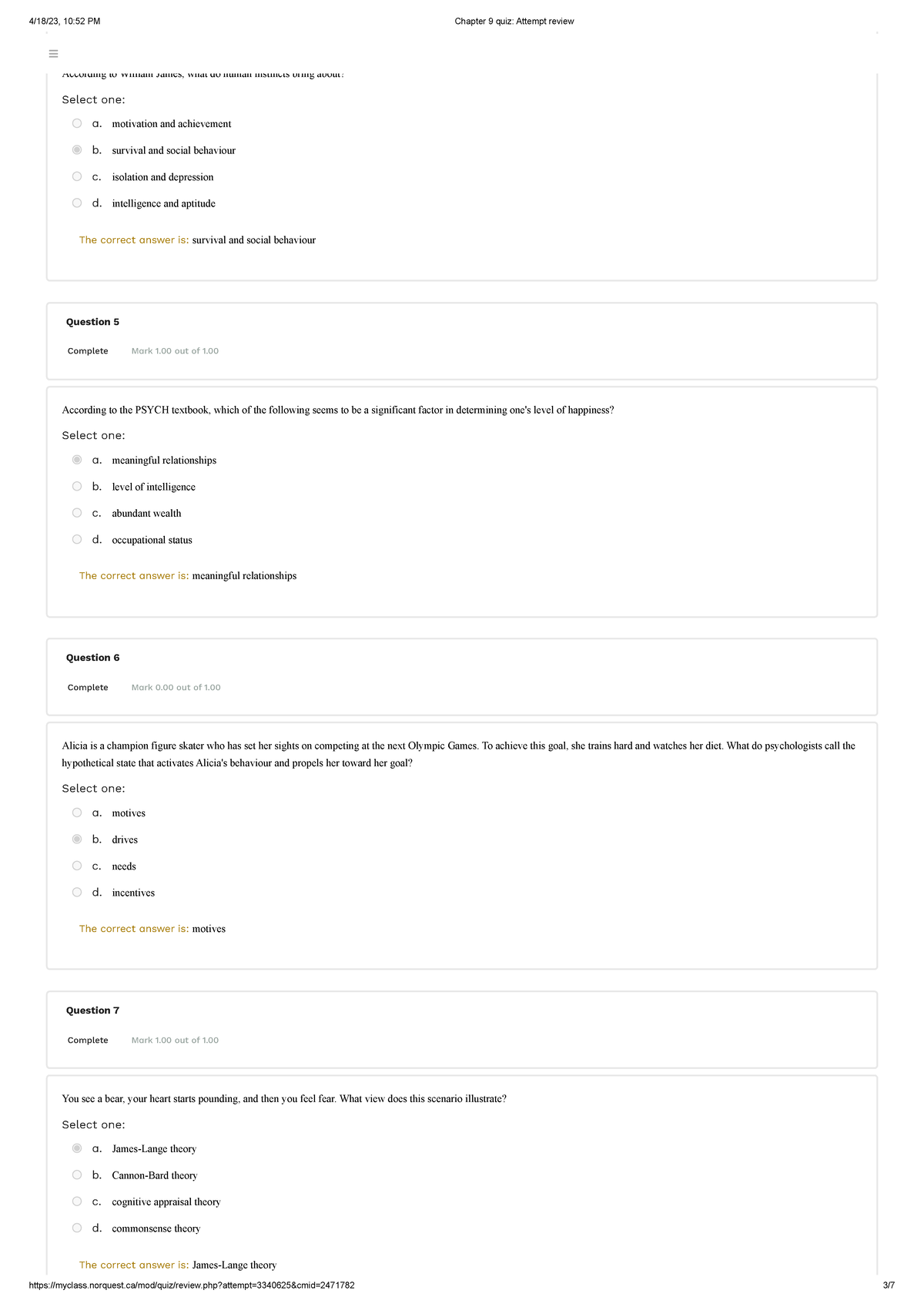 Chapter 9 quiz Attempt review Part3 - 4/18/23, 10:52 PM Chapter 9 quiz ...