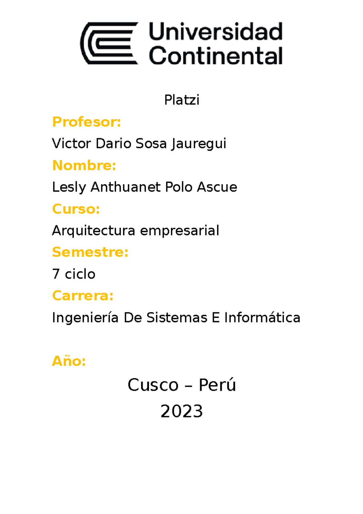 ejercicicos swhednj - Platzi Profesor: Victor Dario Sosa Jauregui ...