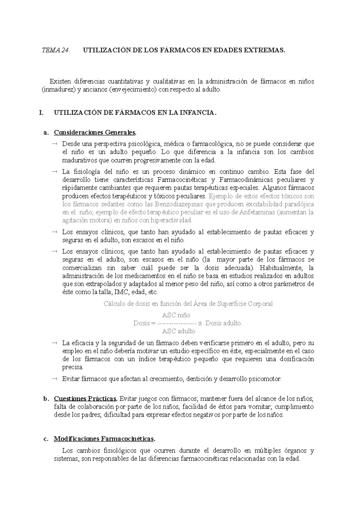 Tema 24. FÁrmacos EN Edades Extremas - TEMA 24. UTILIZACIÓN DE LOS ...