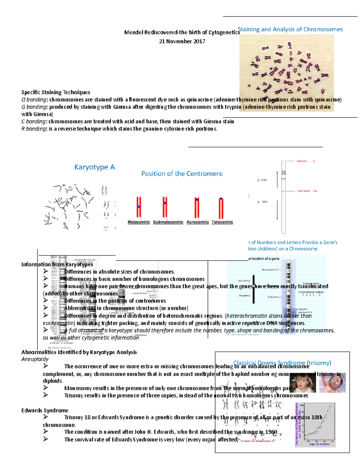 Mendel Rediscovered-the birth of Cytogenetics - Information from ...