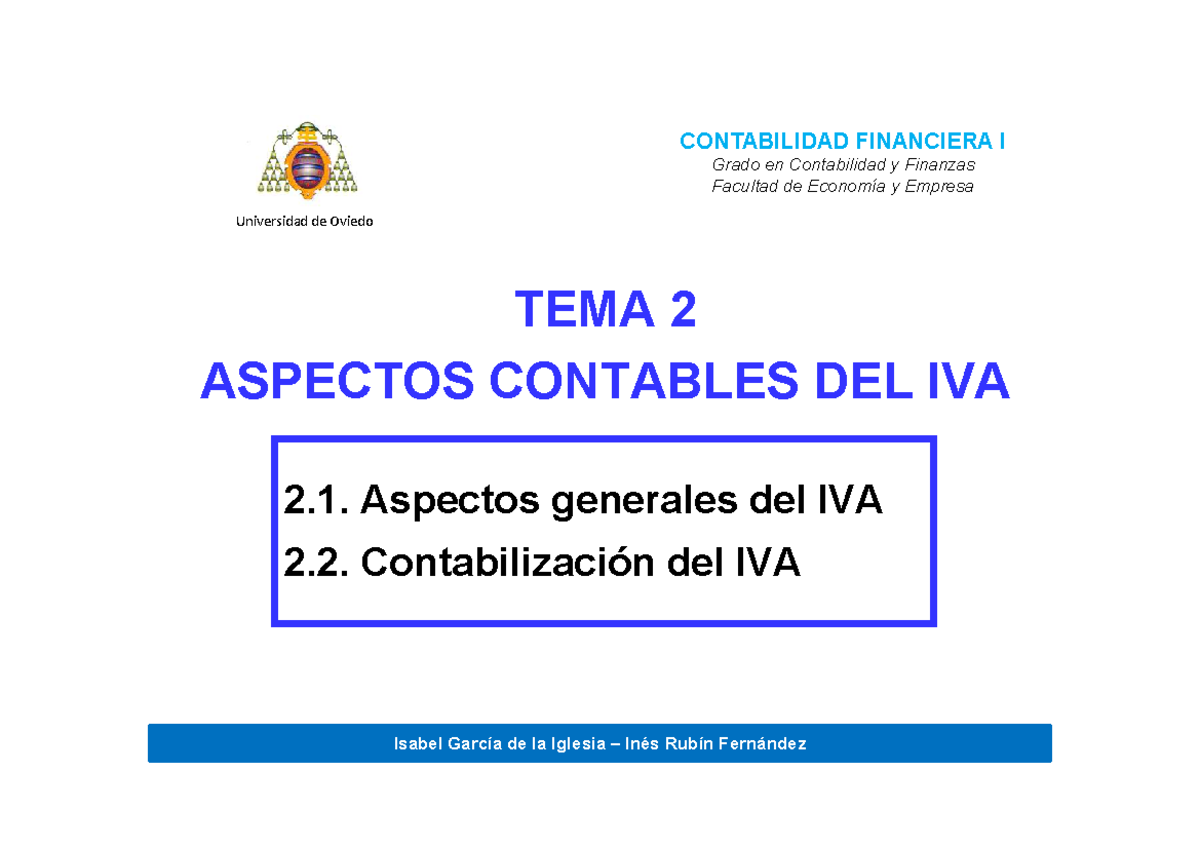Diapositivas Tema 2 Aspectos contables del IVA 2020-21 alumnos - TEMA 2 ...