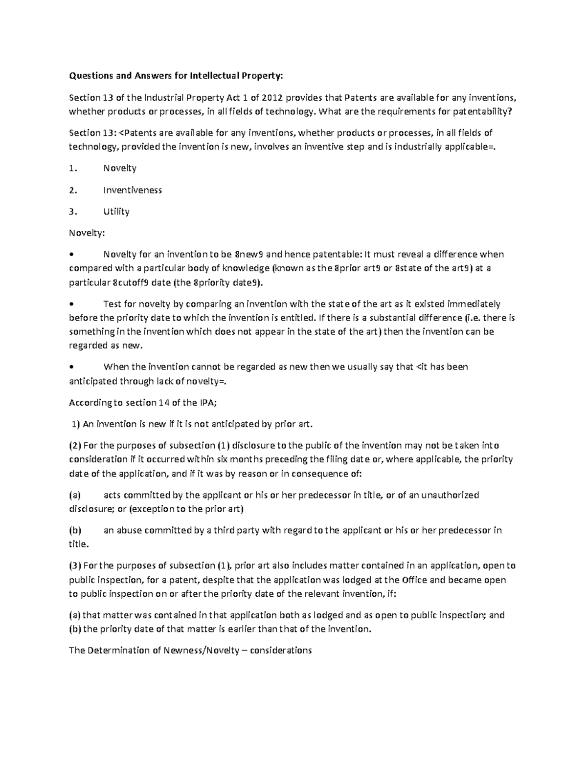 IP question and answer - Good notes - Questions and Answers for ...