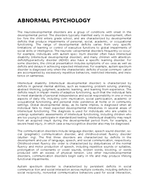 Classifying Abnormal Behavior - Like defining abnormal behavior ...