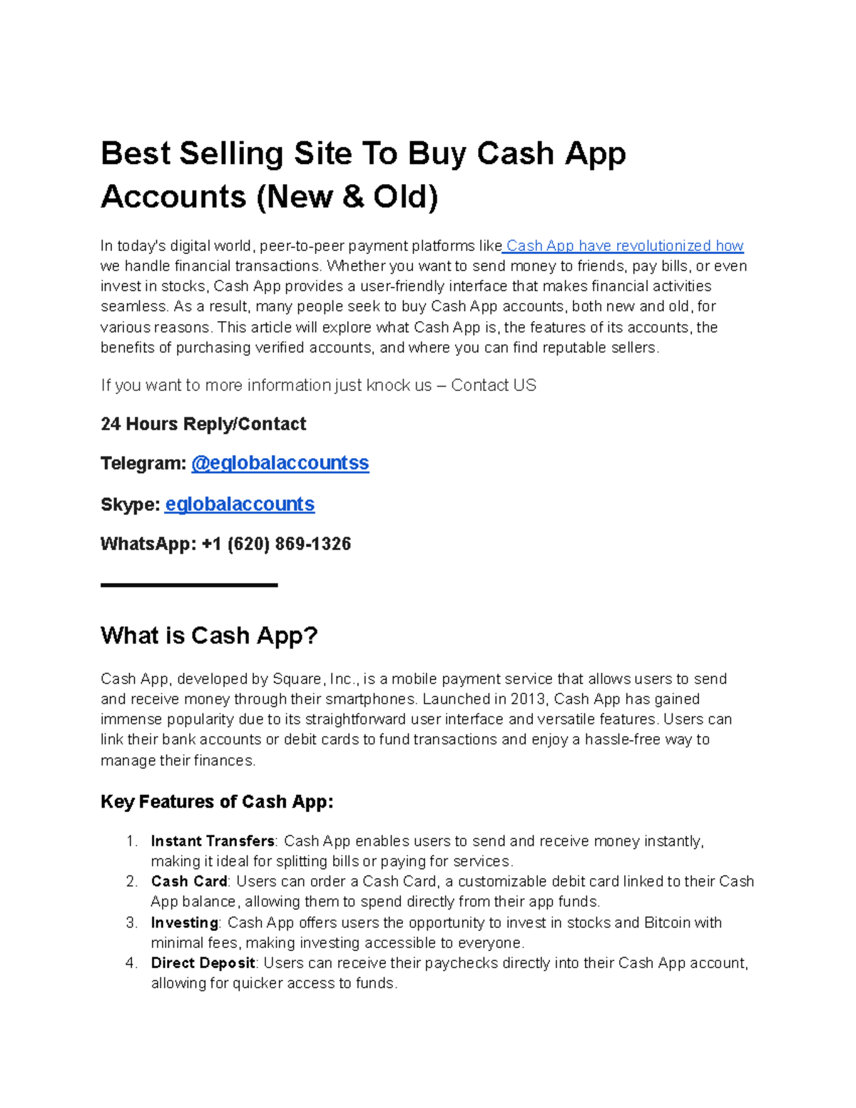 Best Selling Site To Buy Cash App Accounts (New & Old) - Whether you ...