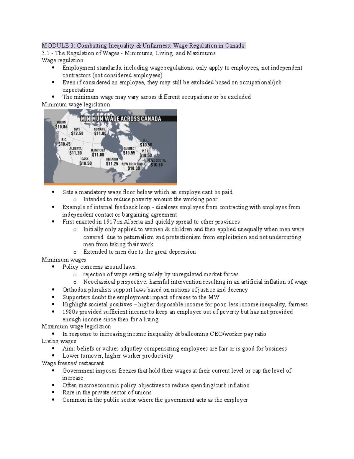 Module 3 - lecture notes and readings - MODULE 3: Combatting Inequality ...