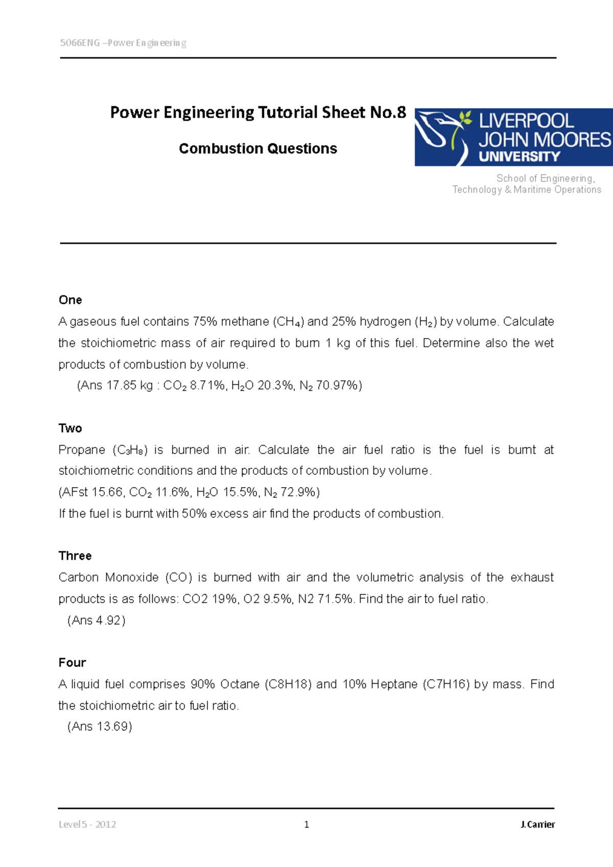 Exam May 2016, questions and answers - 5066ENG –Power Engineering One A ...