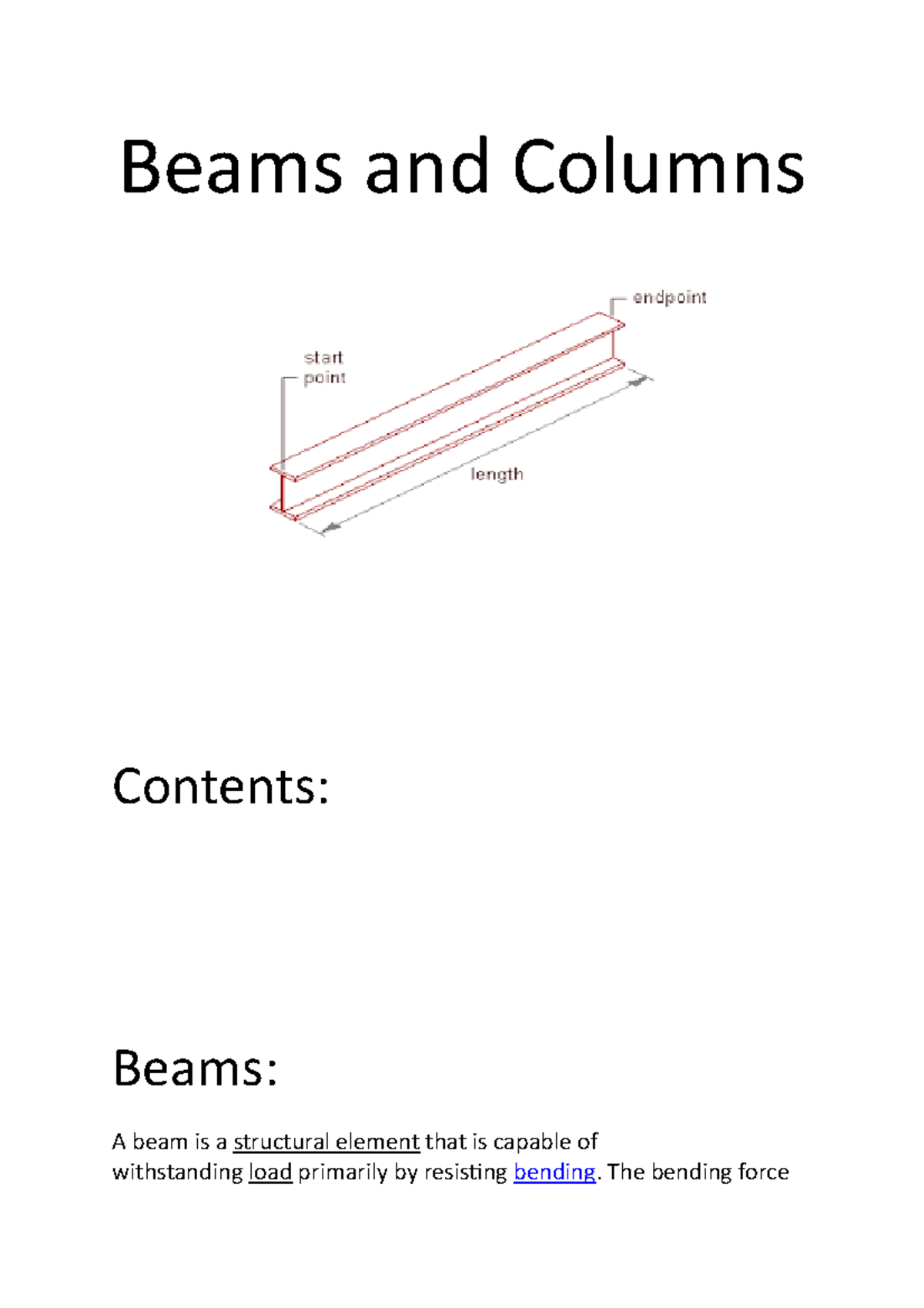 Beam Column - Structural Engineering - Beams and Columns Contents ...