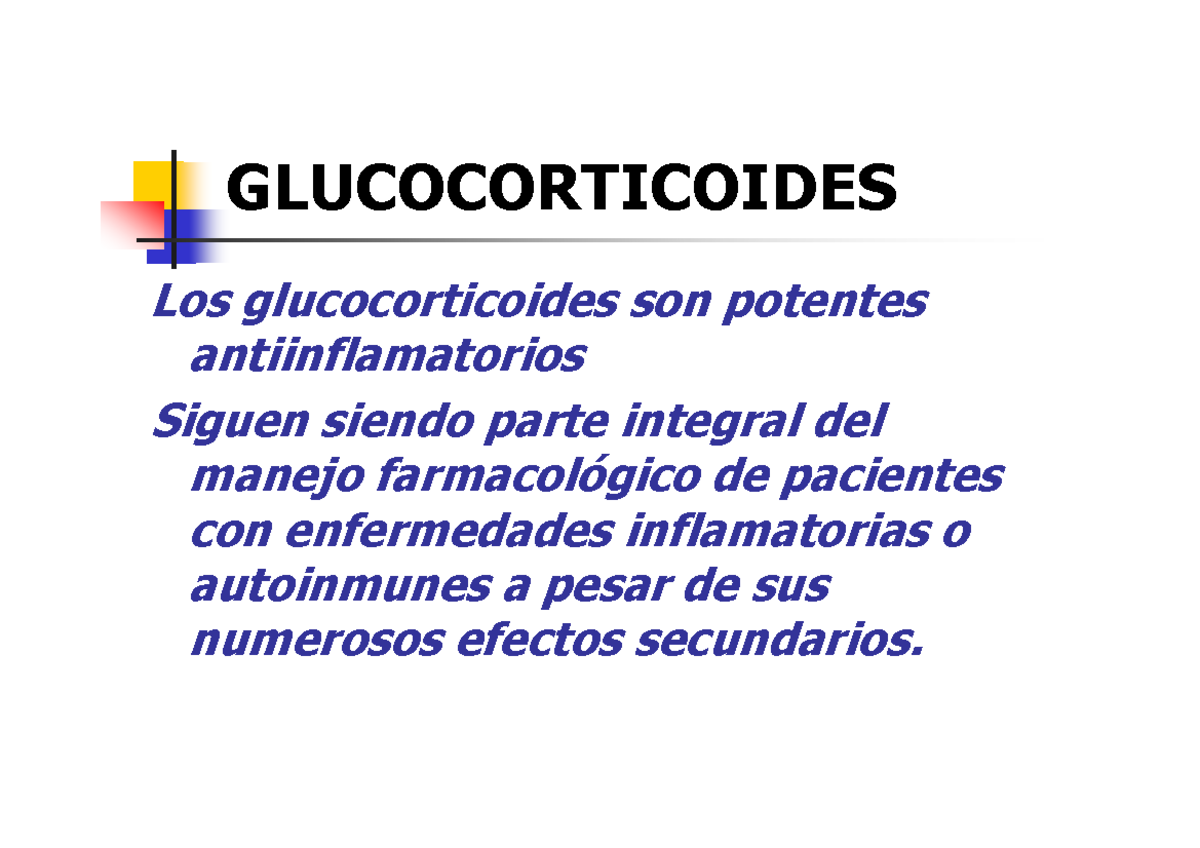 Glucocorticoides - resumen corticoides - GLUCOCORTICOIDES Los ...