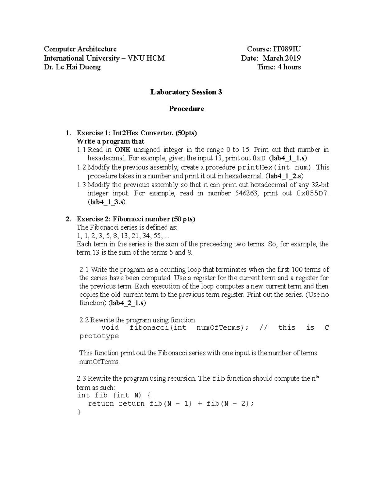 CA Lab4 - noooo - Computer Architecture Course: IT089IU International ...
