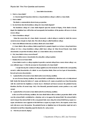 Physics Lab viva questions Planck’s constant - Physics lab: Viva-Voce ...