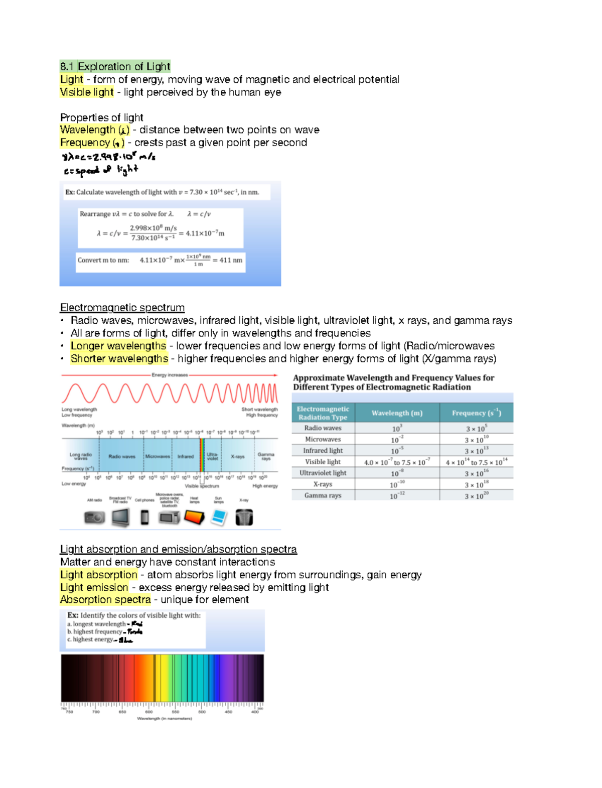 Chapter 8 - Quantum Model of the Atom - CHE 105 - 8 Exploration of ...