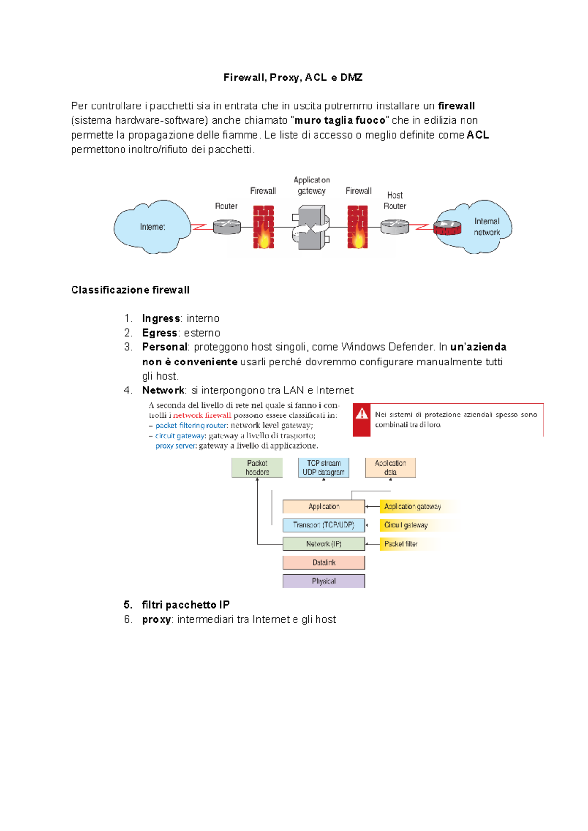 Firewall, Proxy, ACL e DMZ - Le liste di accesso o meglio definite come ...