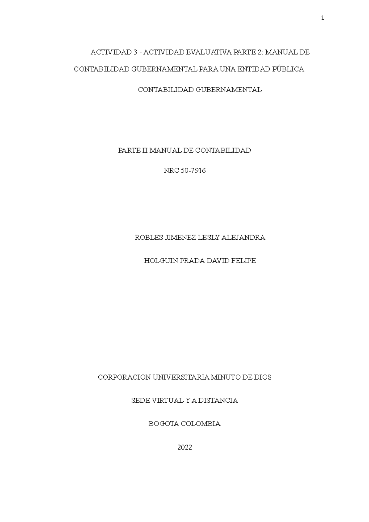 Act 2 - asdfaf - ACTIVIDAD 3 - ACTIVIDAD EVALUATIVA PARTE 2: MANUAL DE ...