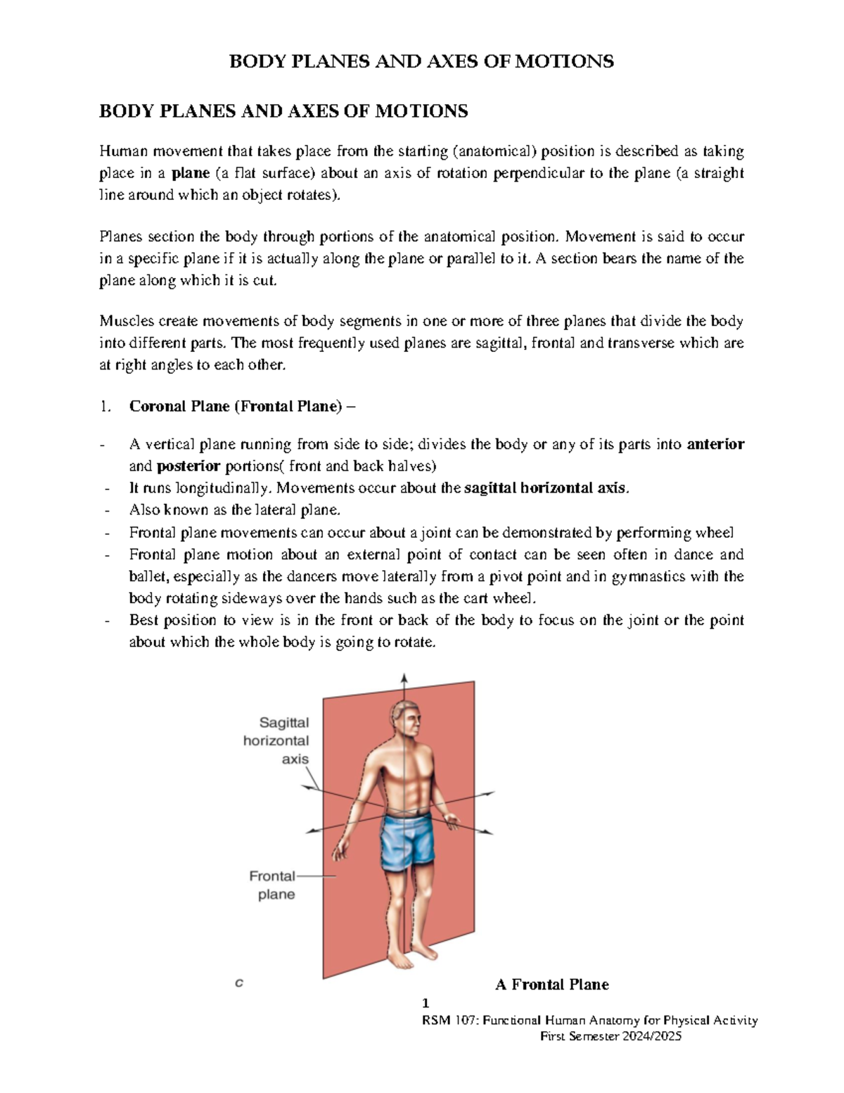 4b. Fundamental Movement - 1 RSM 107: Functional Human Anatomy for ...