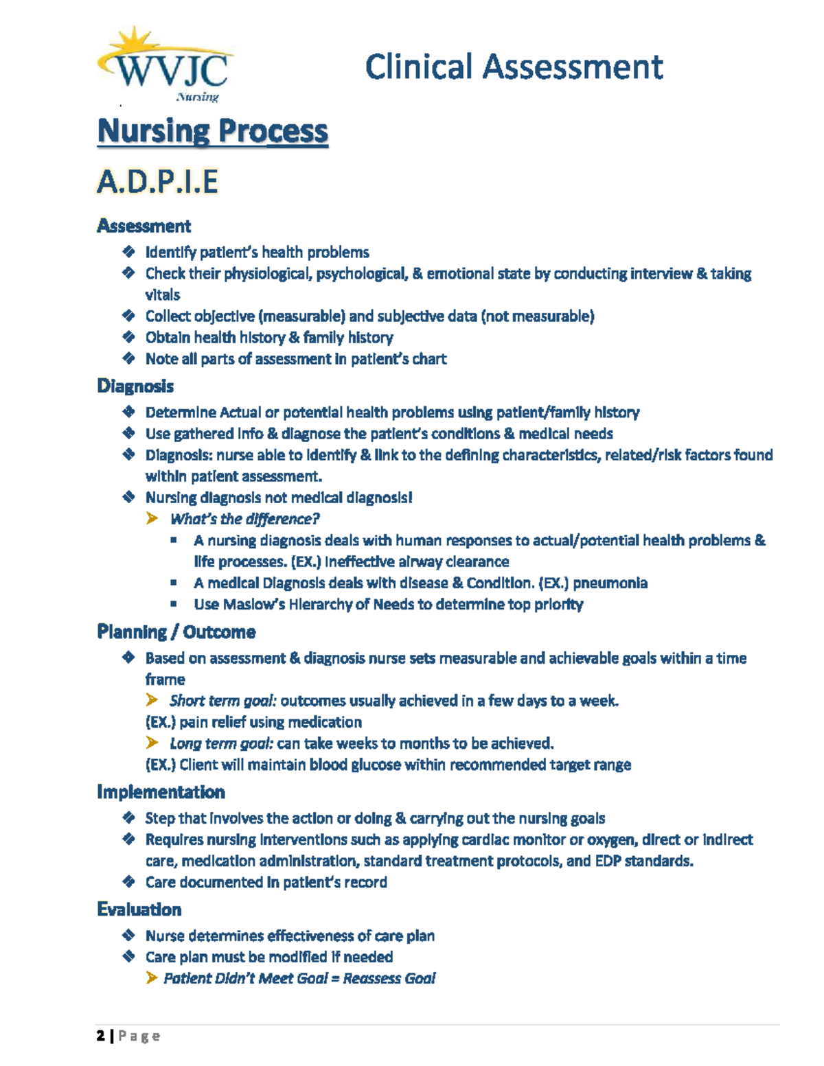 Care Plan - Clinical Work - NURS 144 - Studocu