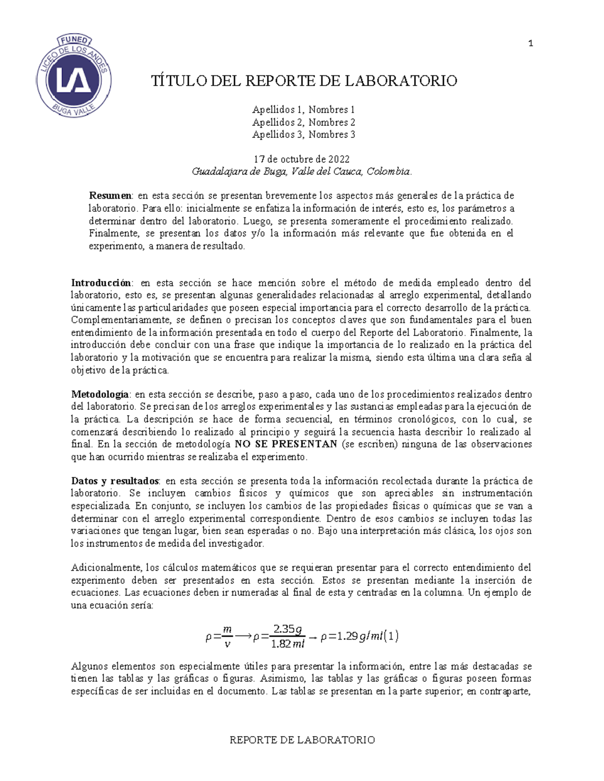 Formato+del+Reporte+de+Laboratorio - 1 TÍTULO DEL REPORTE DE LABORATORIO Apellidos 1, Nombres 1 ...