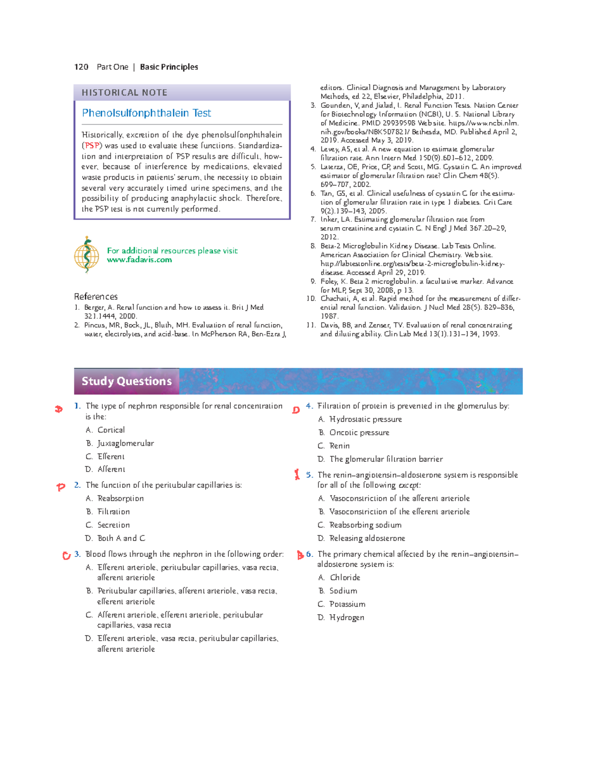 Strasinger, chaprev - References Berger, A: Renal function and how to ...