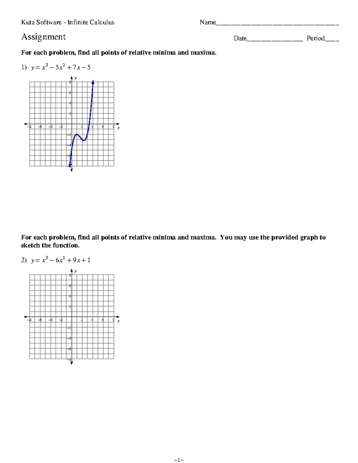 K4-3 - Relative Extrema - ©H 82 A 0 o 1 m 3 x QKmuItNaC FSmoefDtEwZa 7 ...