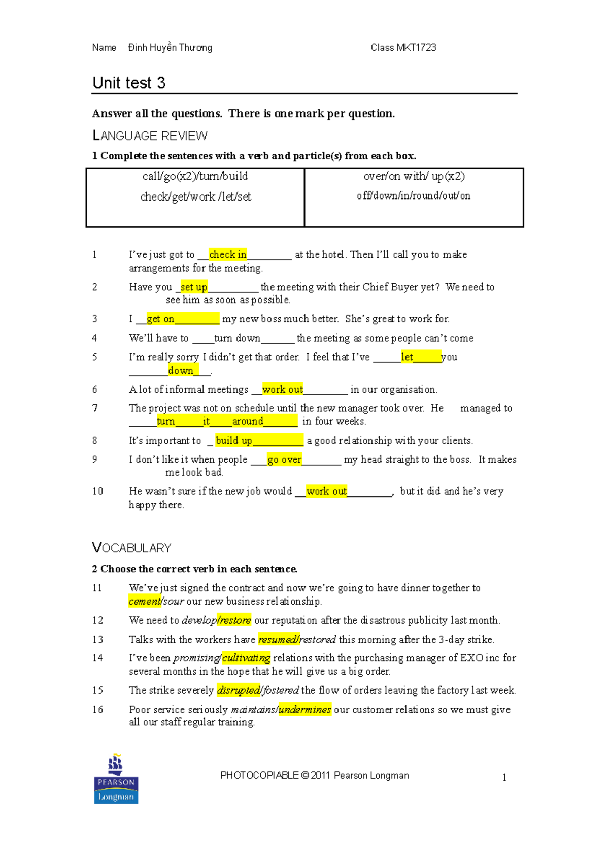 Unit-test-3 - test - Name Đinh Huyền Thương Class MKT Unit test 3 ...