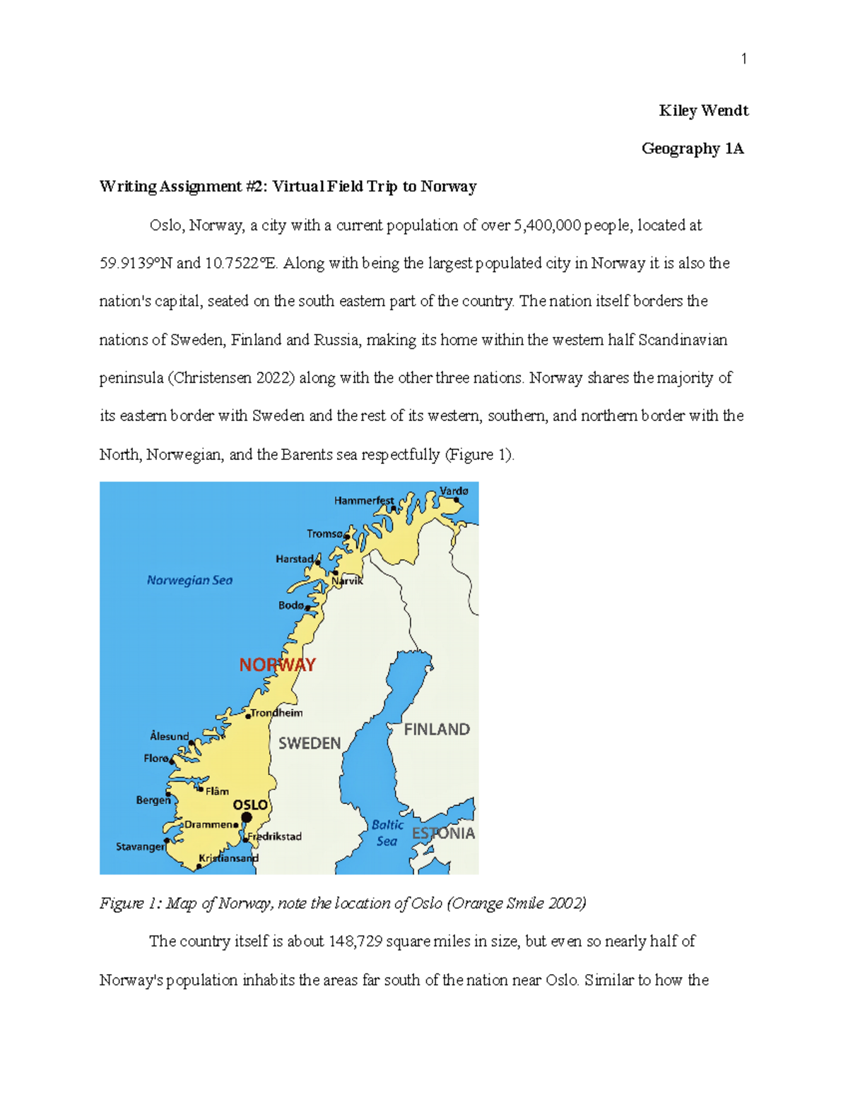 Virtual Feild Trip - Georgraphy - Kiley Wendt Geography 1A Writing ...