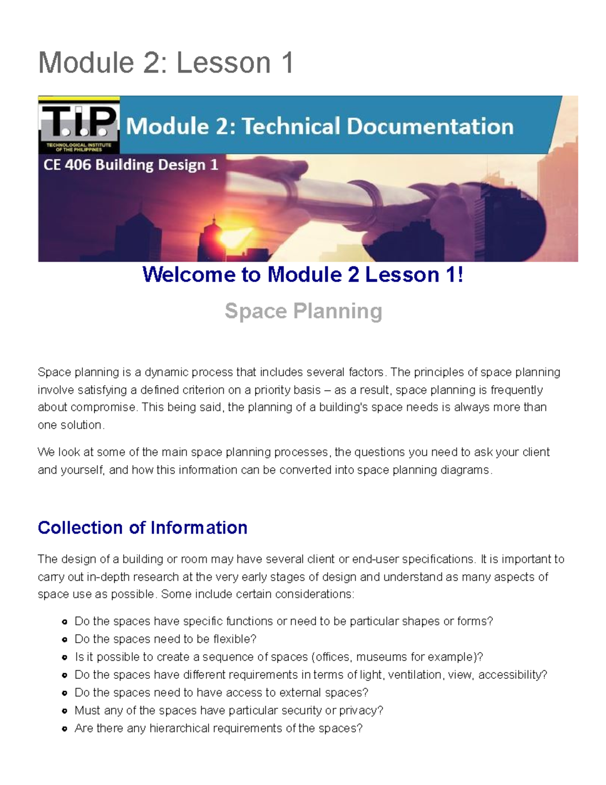 Module 2 Lesson 1 CE 104- Building Systems Design-converted - Module 2 ...