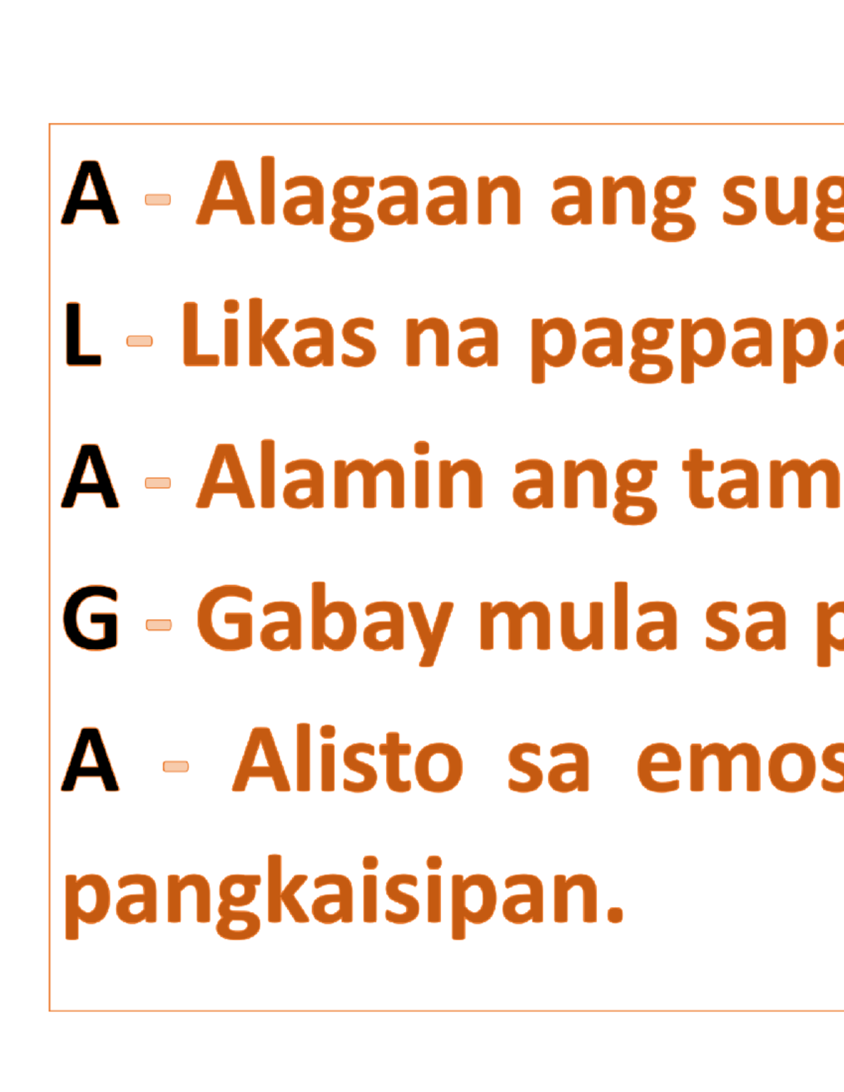 Health Education MCN - A Alagaan ang sug L Likas na pagpapa A 0 Alamin ...