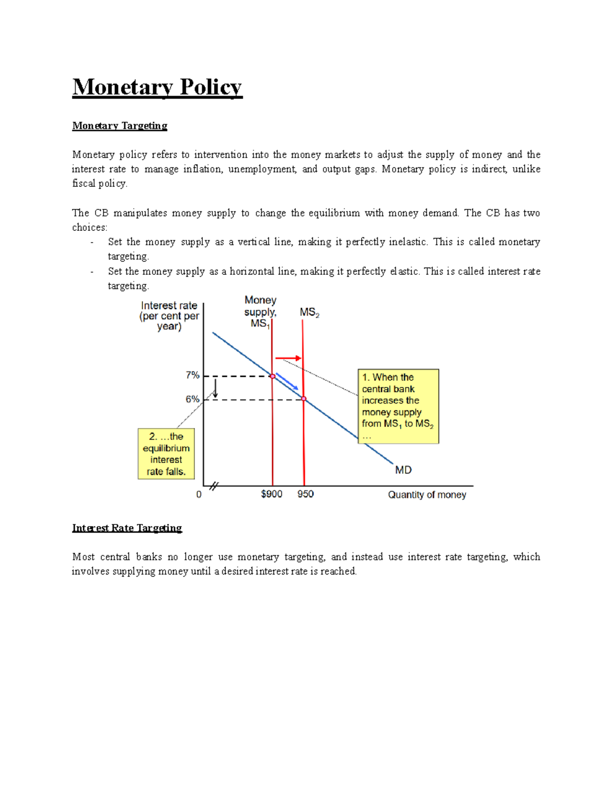 11 Monetary Policy - Google Docs - Monetary Policy Monetary Targeting ...