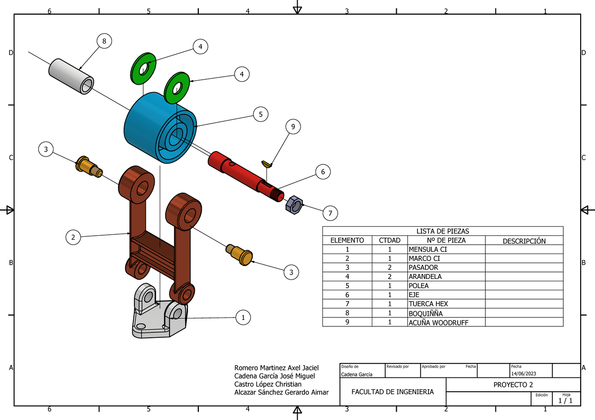 Plano Explosivo - ELEMENTO 123456789 CTDAD 112211111 MENSULA CIMARCO ...
