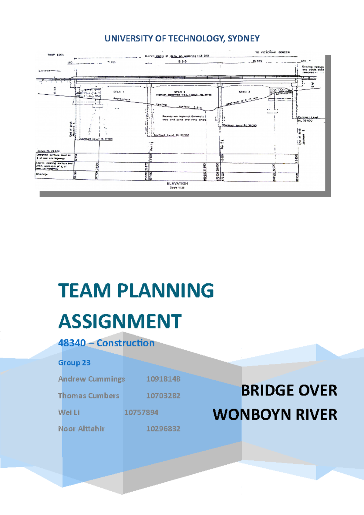 Teamwork report - UNIVERSITY OF TECHNOLOGY, SYDNEY TEAM PLANNING ...
